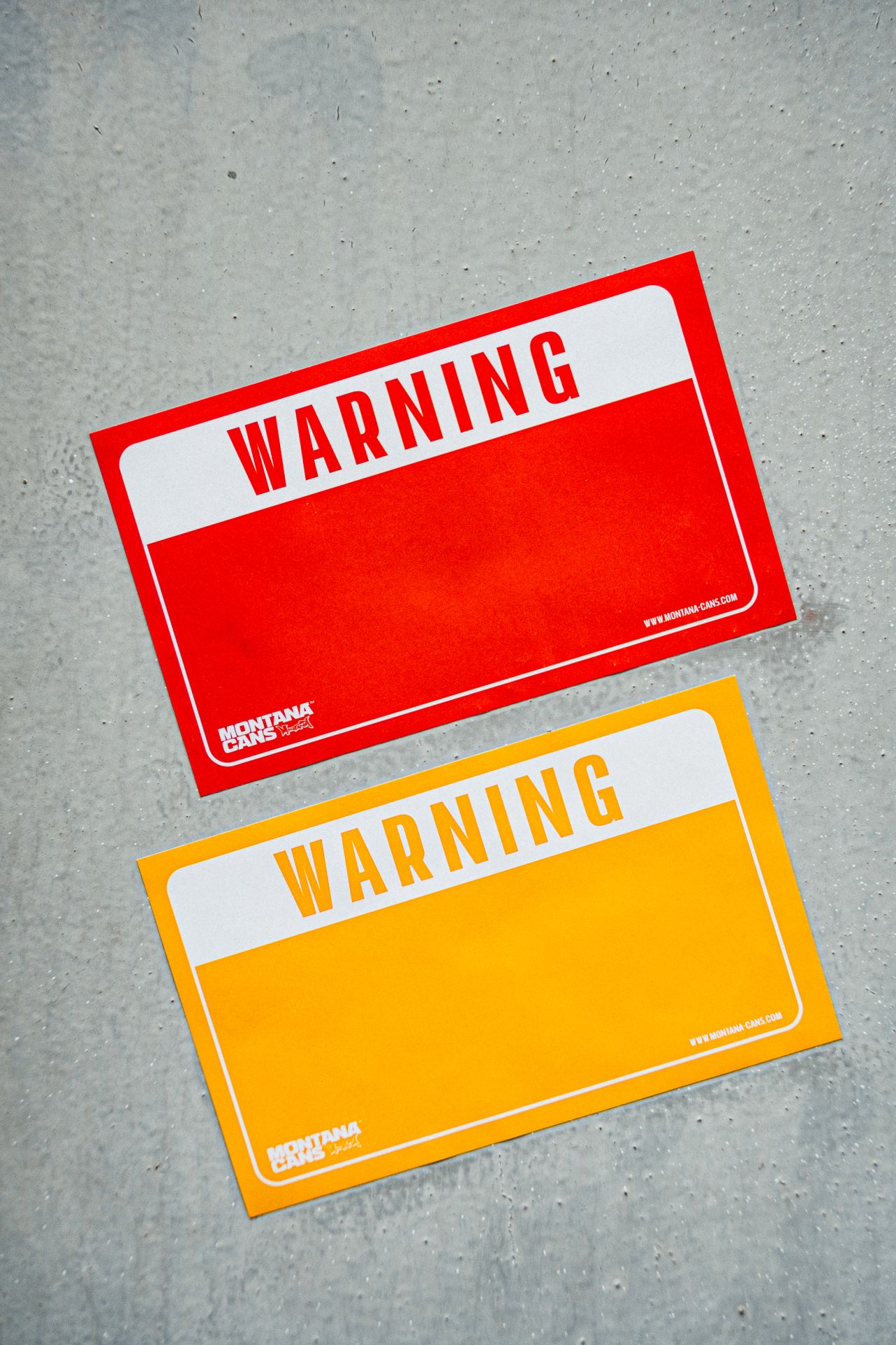 Montana Warning Sticker Pack - Red/Yellow | 102046